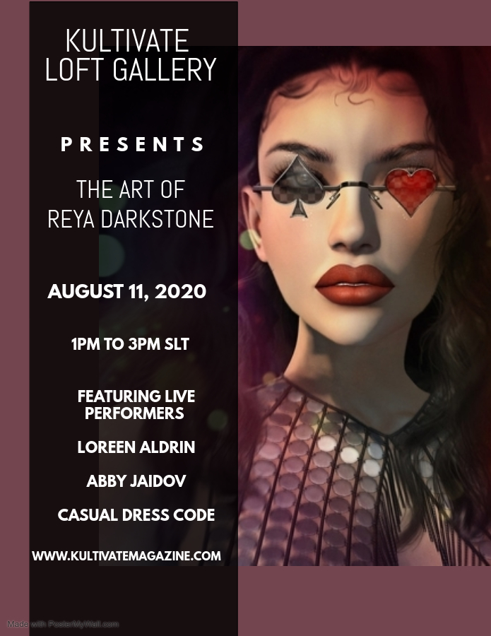 Tuesday @ 1pm slt – Kultivate Presents the Art of Reya Darkstone ...
